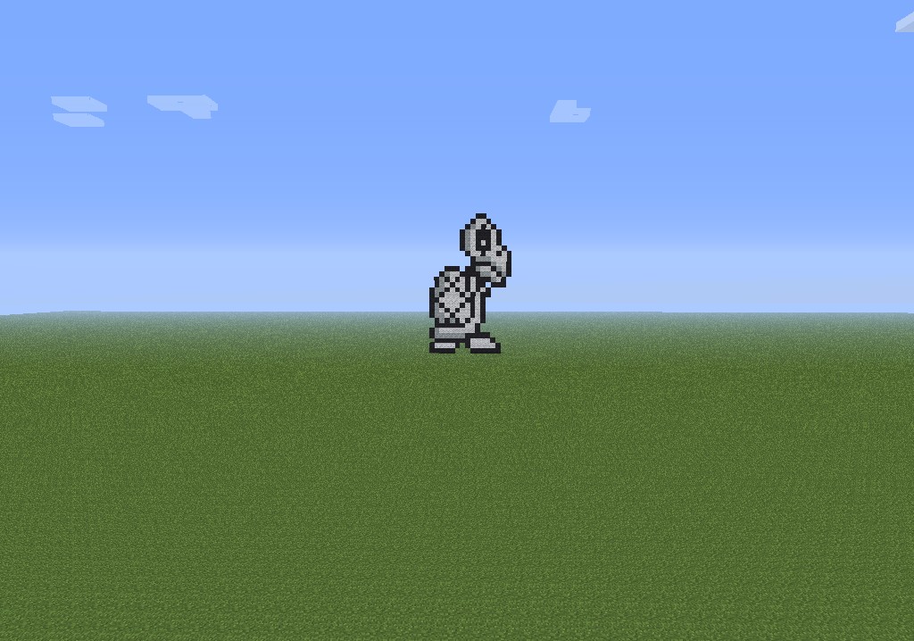 Dry Bones Pixel Art Minecraft Map