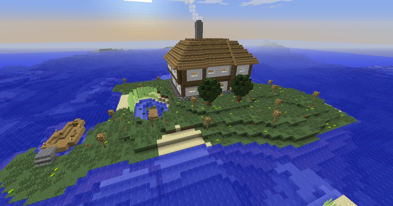 House on island Minecraft Map