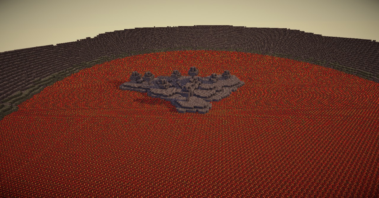 Apocalyptic World With Huge Volcano Minecraft Map