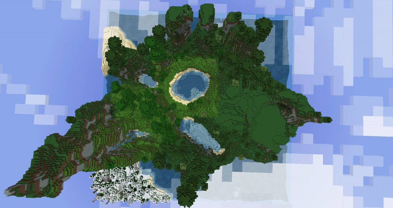 The floating island Minecraft Map