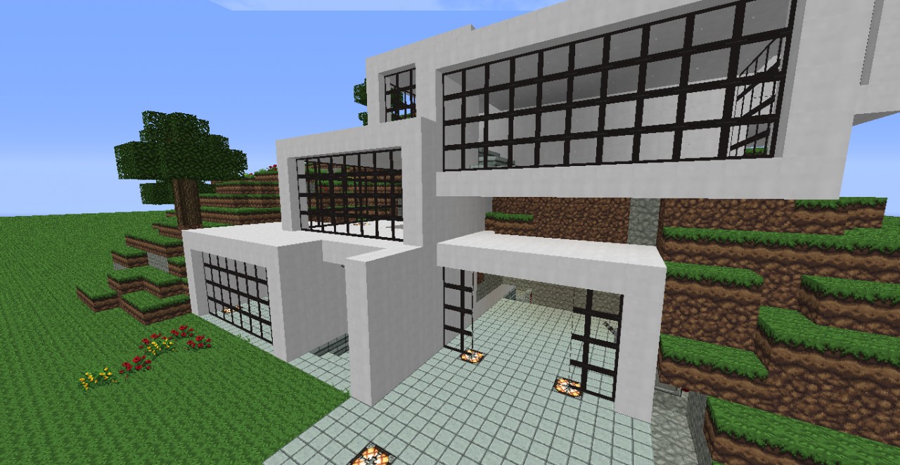 Modern house #1 (New with schematic! ) Minecraft Map