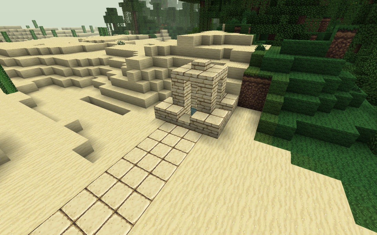 Sandstone Village and Temple (12w21b world) Minecraft Map