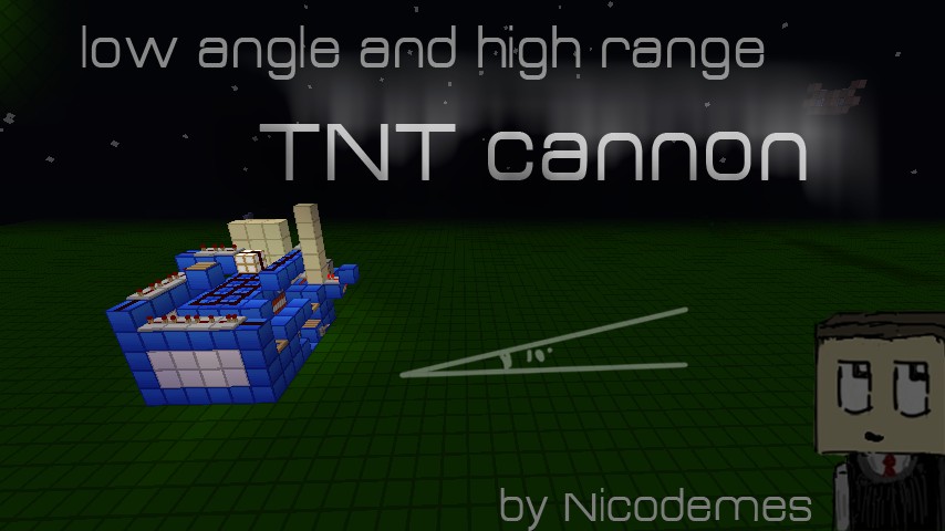 high range and low angle TNT cannon Minecraft Project