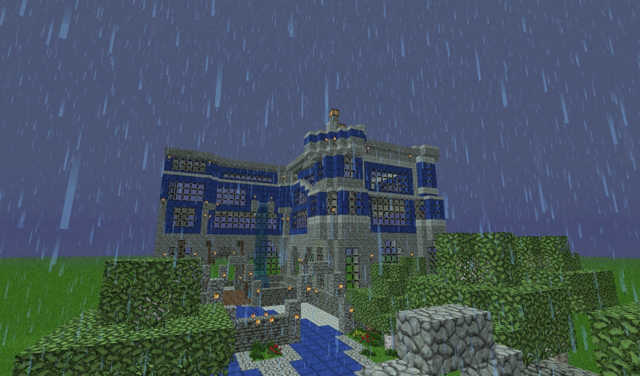 Huge blue castle.Kronosz Castle Minecraft Map