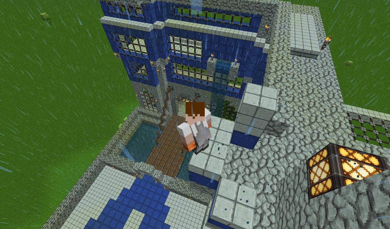 Huge blue castle.Kronosz Castle Minecraft Map