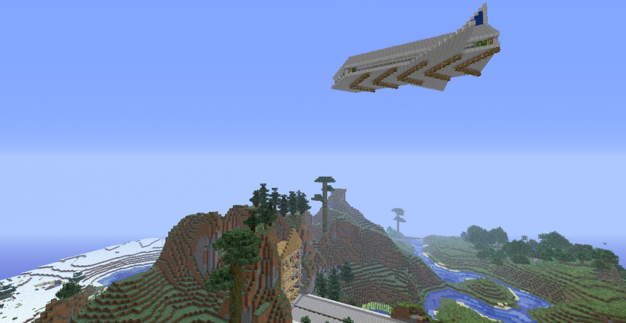 Airport + airplane in air Minecraft Map