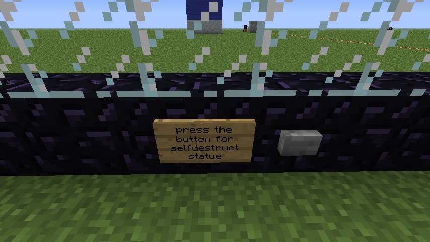 giant statue of steve with tnt for a big explosion Minecraft Map