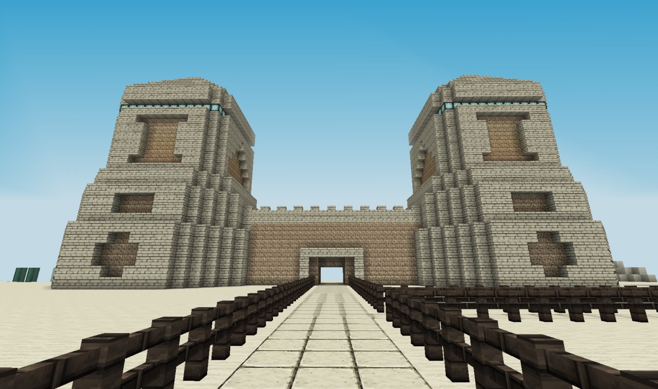 Sandstone Desert Fortress Minecraft Map