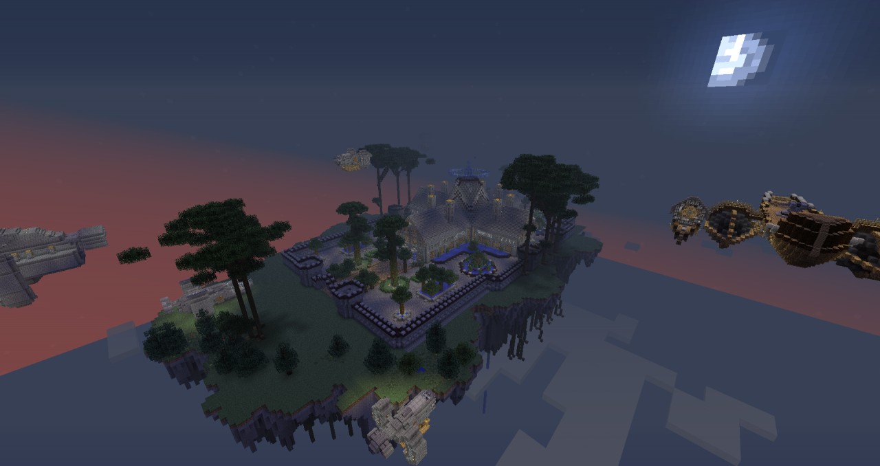 Floating nether Cathedral Minecraft Map