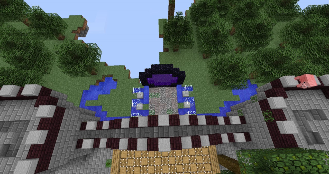 Floating nether Cathedral Minecraft Map