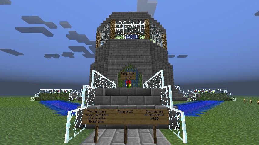 Hanging tower gardens of Azcraftia Minecraft Map