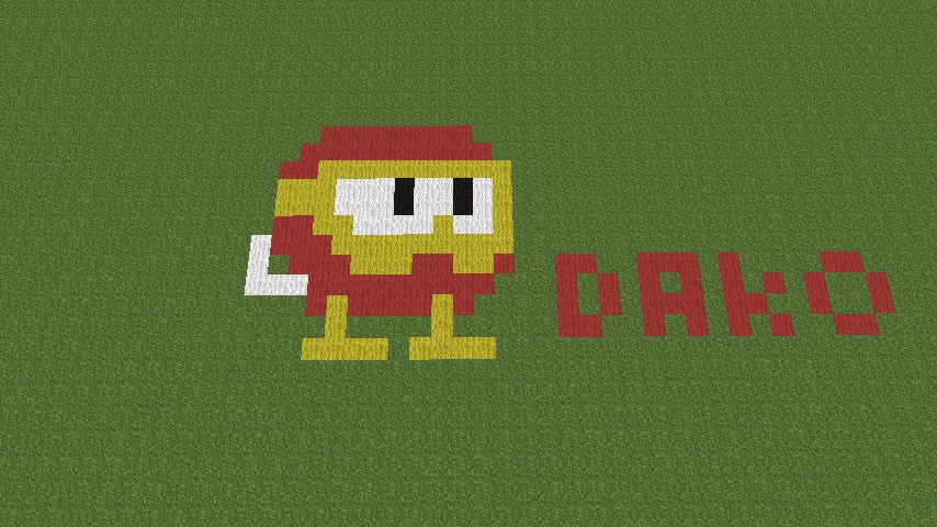 Dig Dug Pixel Art Minecraft Map
