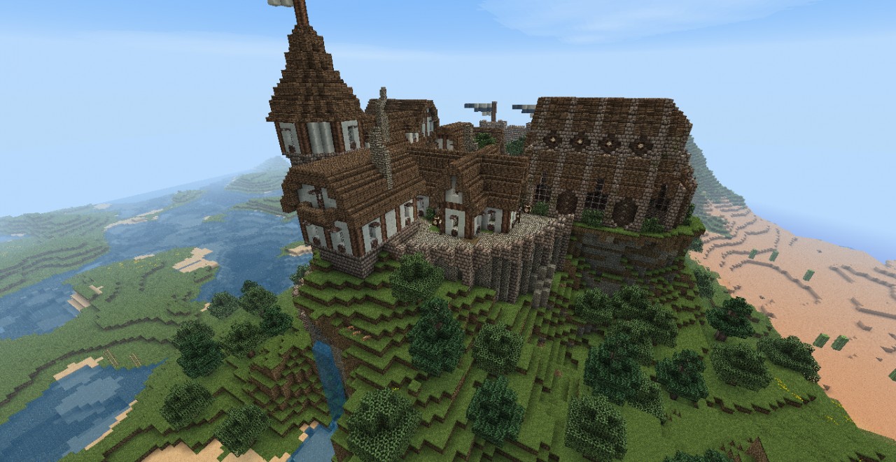 Town on a hill Minecraft Map