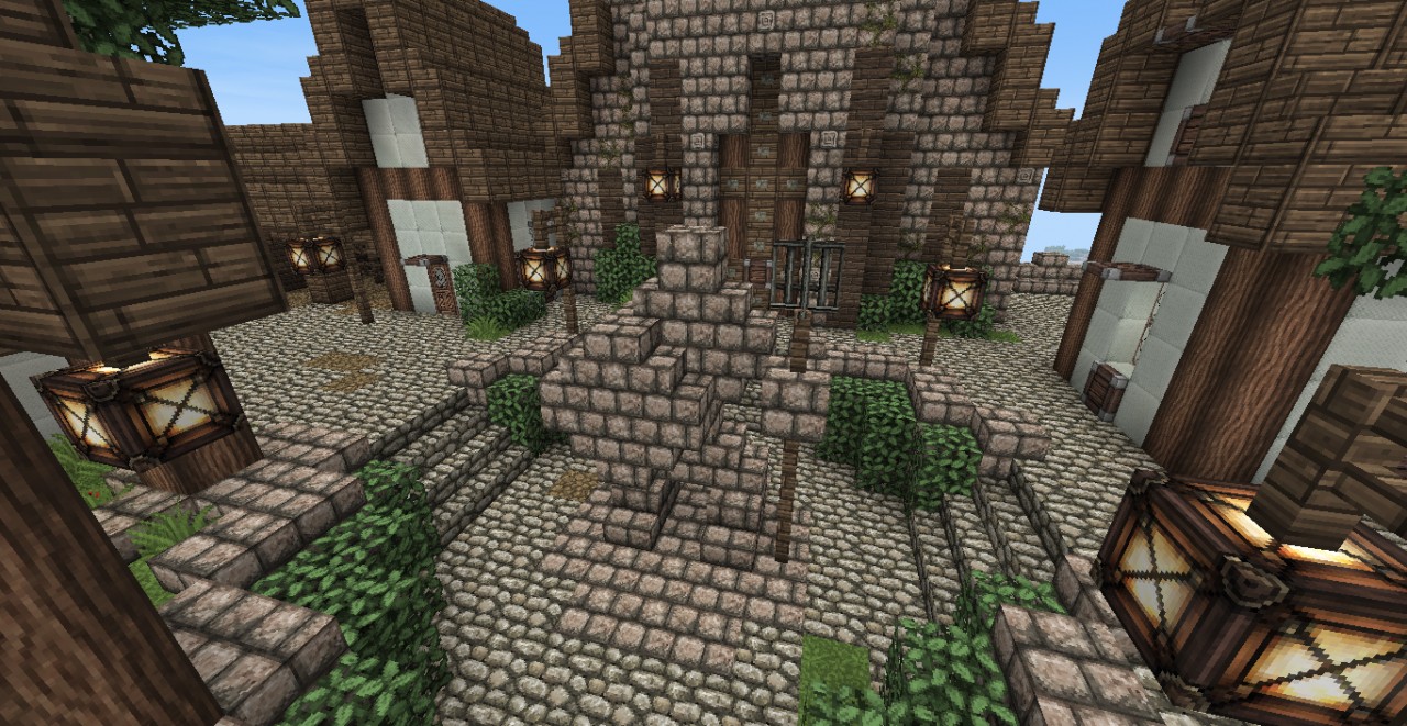 Town on a hill Minecraft Map