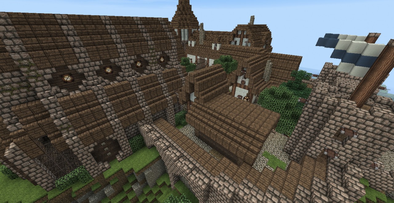 Town on a hill Minecraft Map