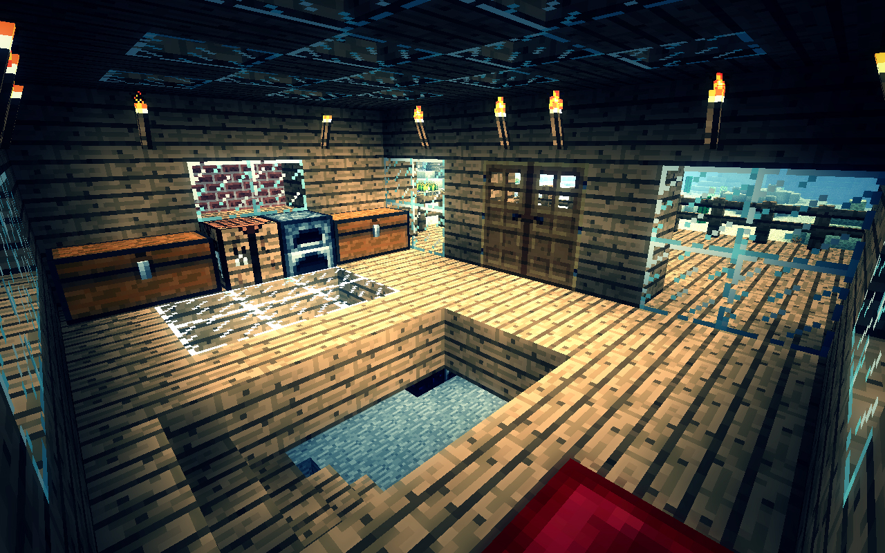 Mansion with swimming pool, cool landscape, town, and secret room ...