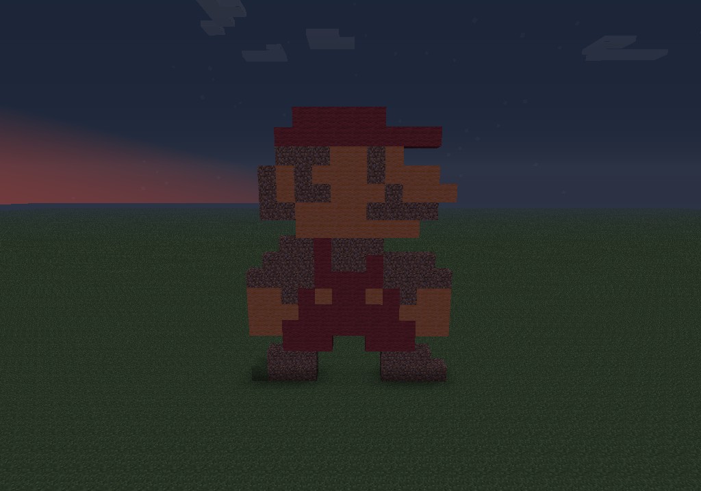 Mario Pixel Art Minecraft Map