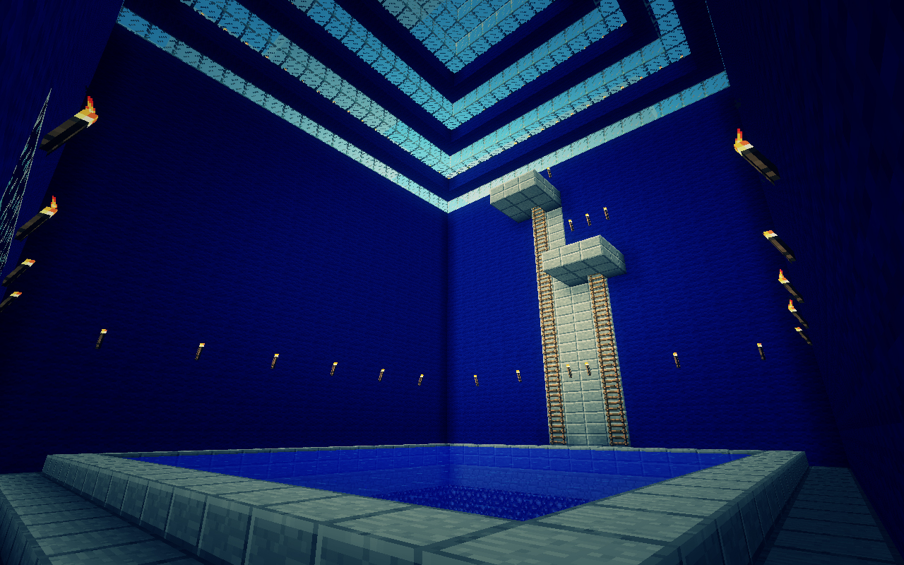 Mansion with swimming pool, cool landscape, town, and secret room ...