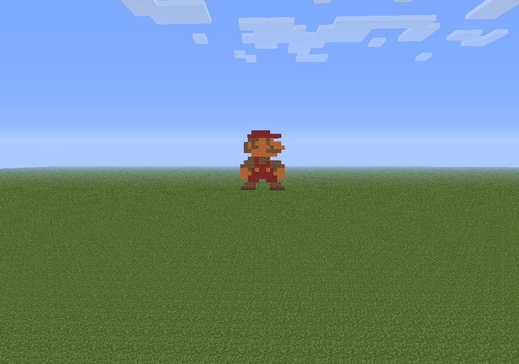 Mario Pixel Art Minecraft Map