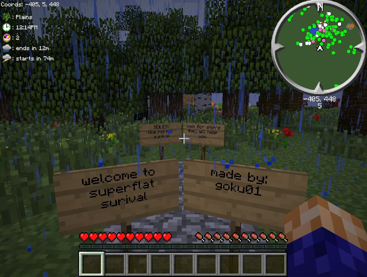 superflat survival Minecraft Map