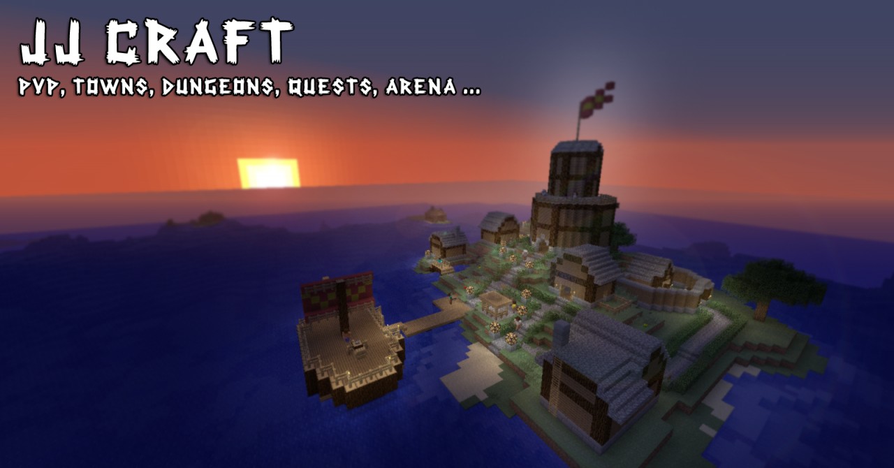 JJ Craft (pvp, towns, npcs, quests, arena, RPG, dungeons..) Minecraft ...