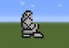 Dry Bones Pixel Art Minecraft Map