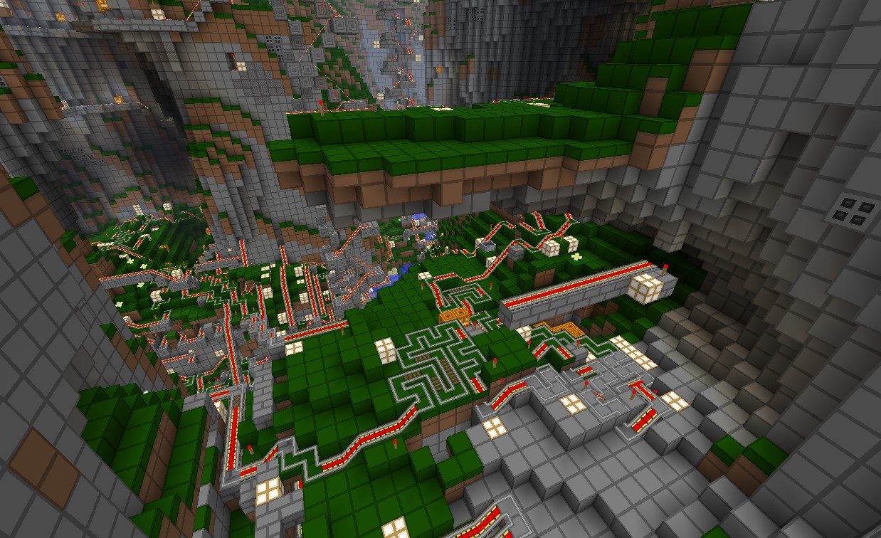 mountain rollercoaster Minecraft Map