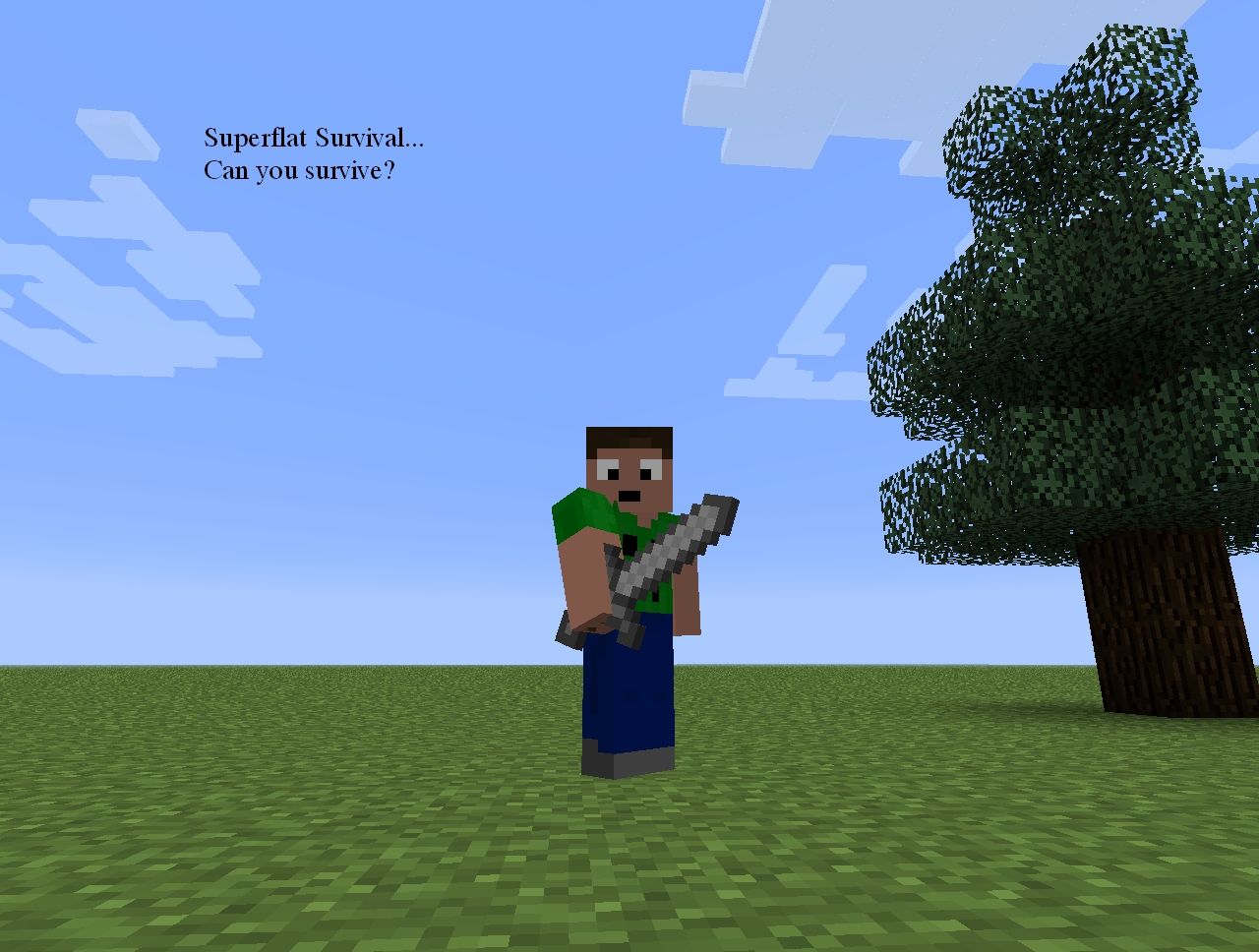 Super flat survival Minecraft Map