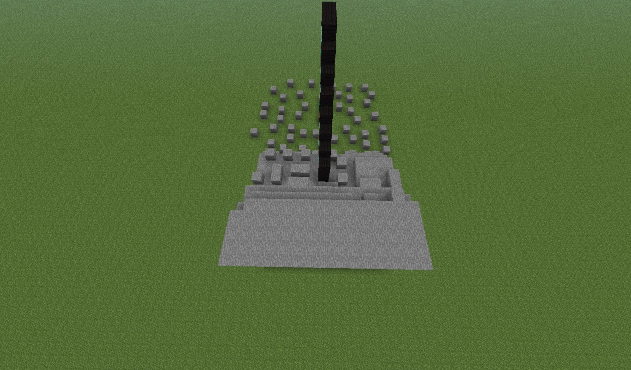 Diamond Pickaxe Mining a Rock Minecraft Map