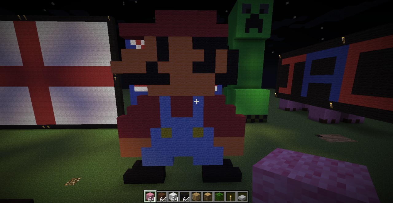 Mario pixel art :P Minecraft Map