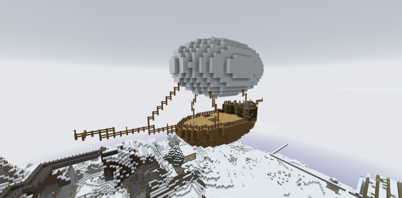 Flying blimp/ship Minecraft Map
