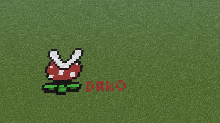 Mario Plant Pixel Art Minecraft Map
