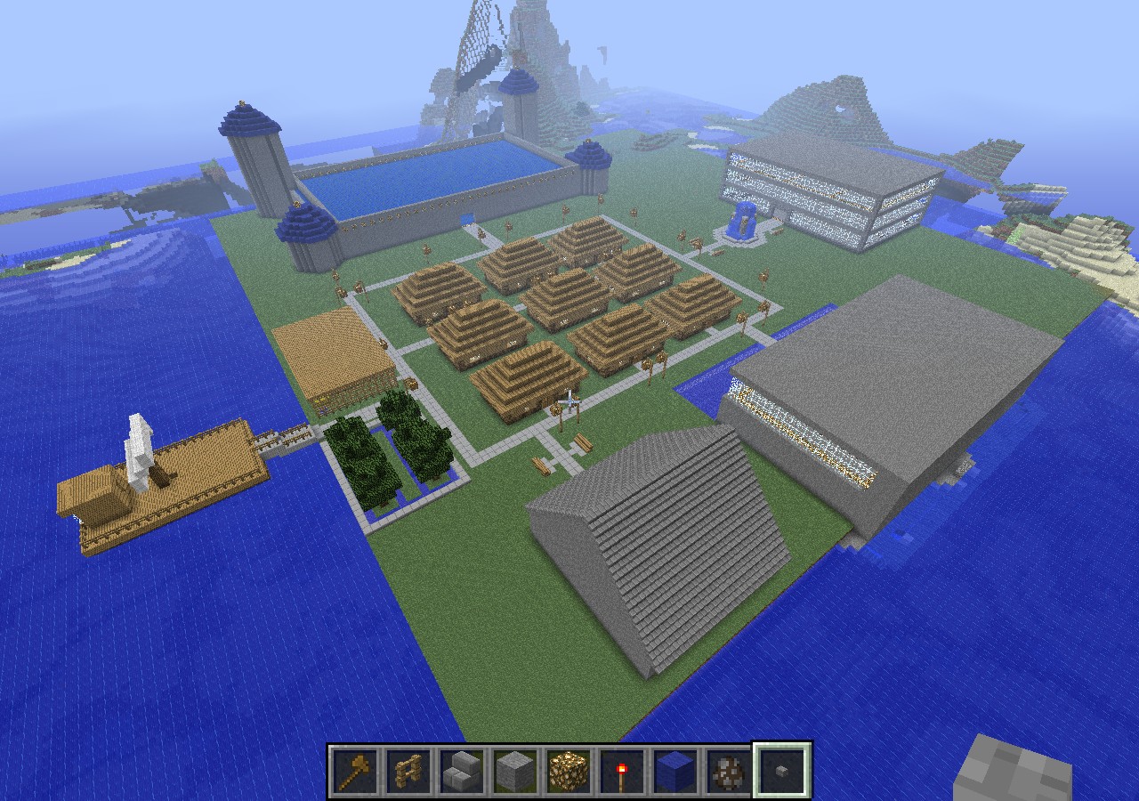 spawn and city for the servers Minecraft Map