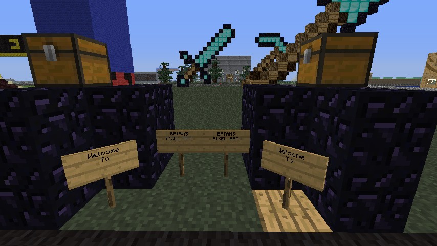 Pixel art Minecraft Map