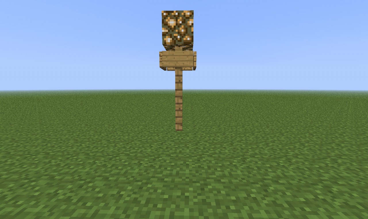 how to make a detailed lamp post Minecraft Map