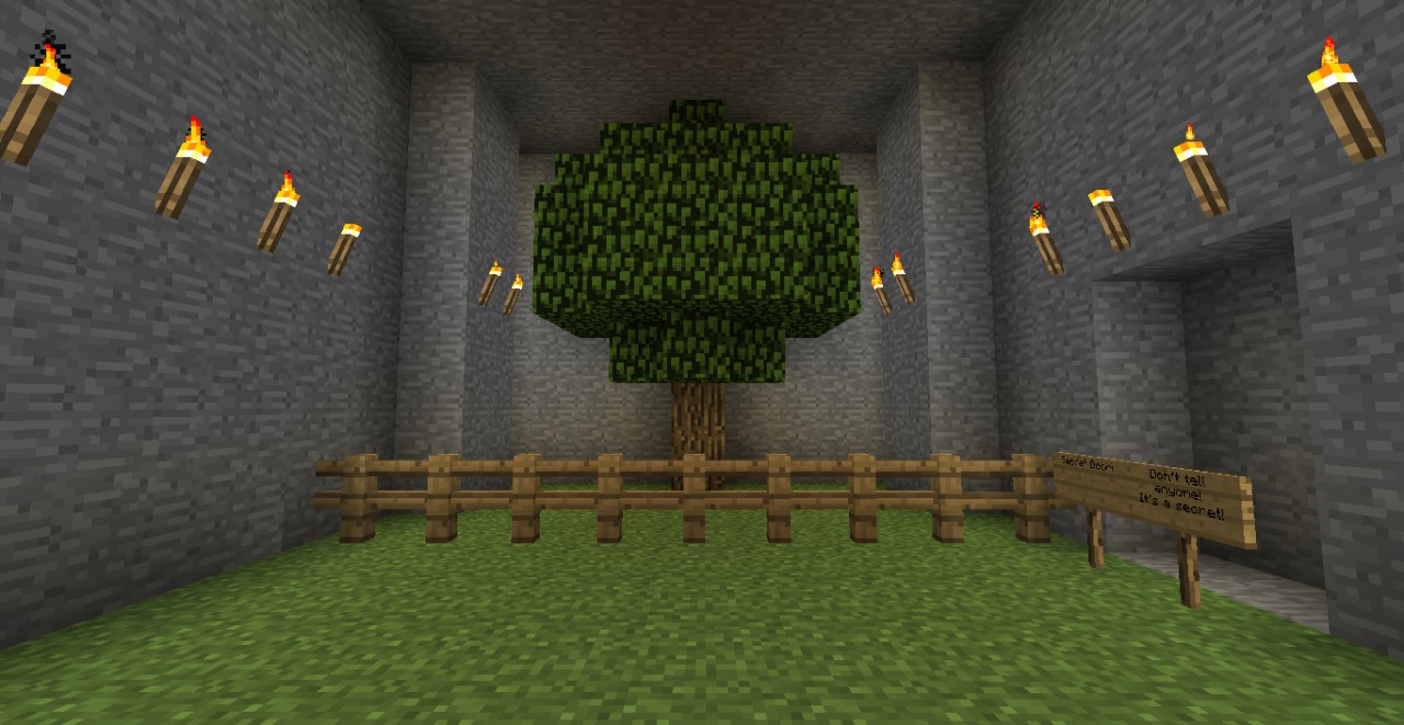 Burning Tree Secret Door! Minecraft Map