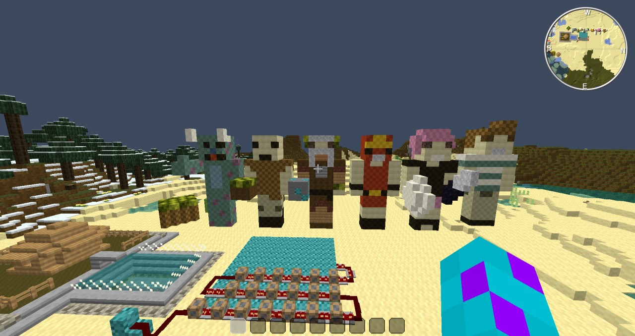 4x4 Mojang Statues Minecraft Map