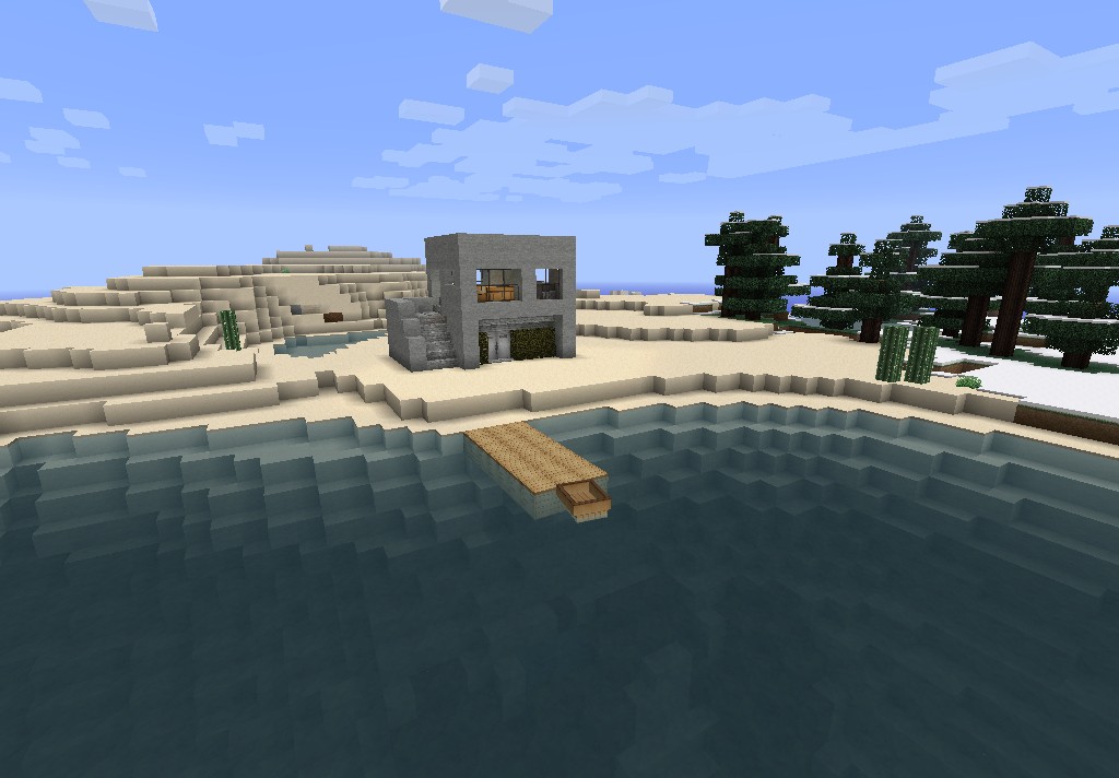 Modern Designed Desert House Minecraft Project