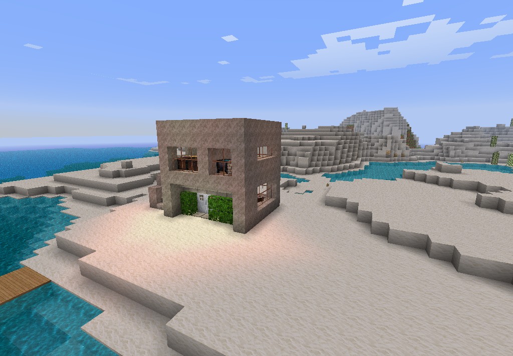 Modern Designed Desert House Minecraft Map