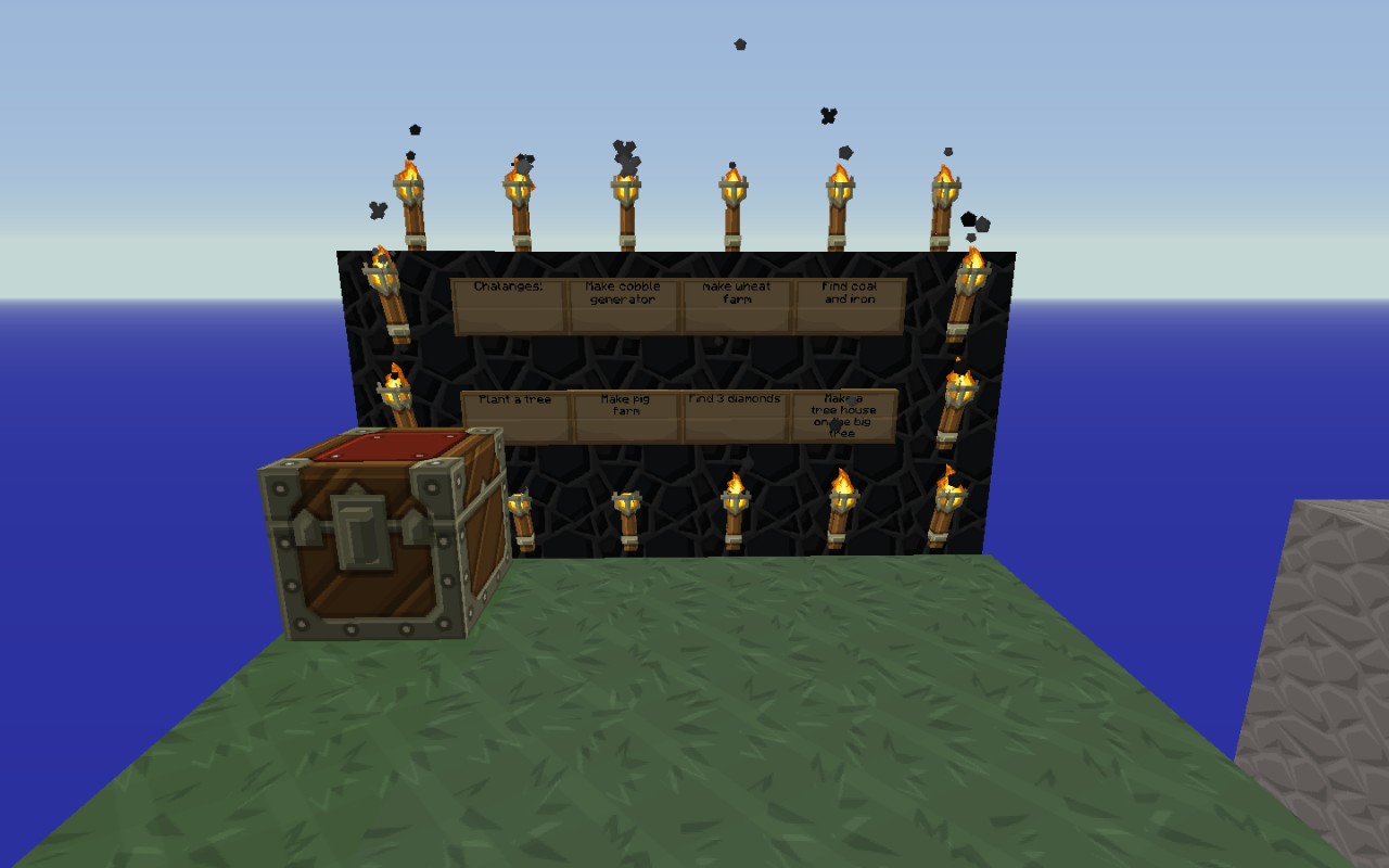 Simple block survival Minecraft Map