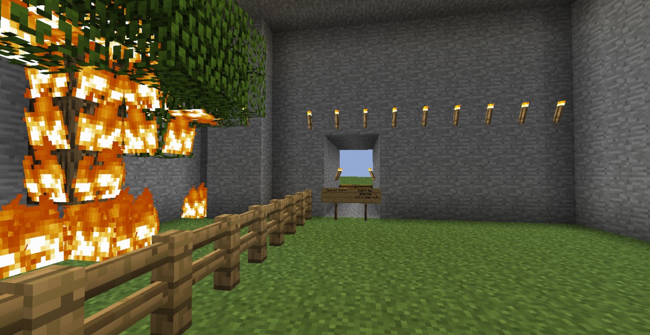 Burning Tree Secret Door! Minecraft Map
