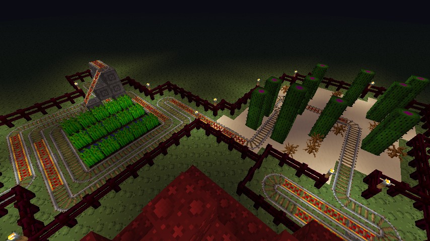 Superflat Roller coaster Minecraft Map