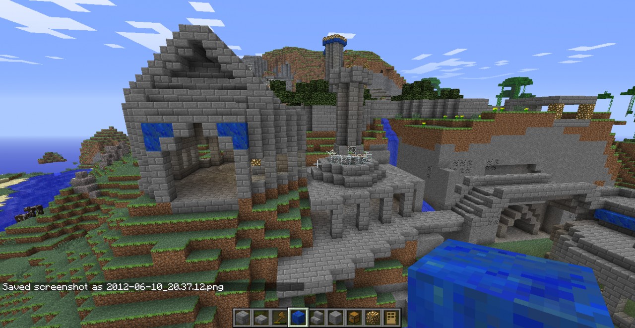 Mountain town in the makings Minecraft Map