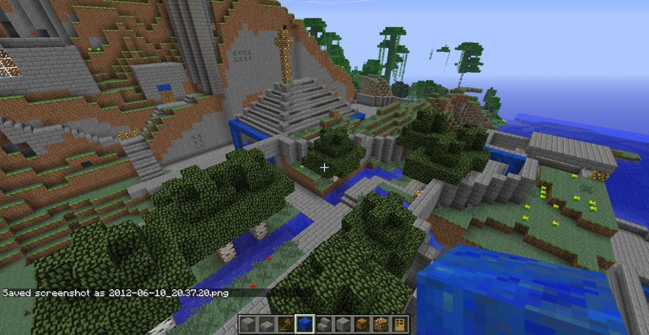 Mountain town in the makings Minecraft Map