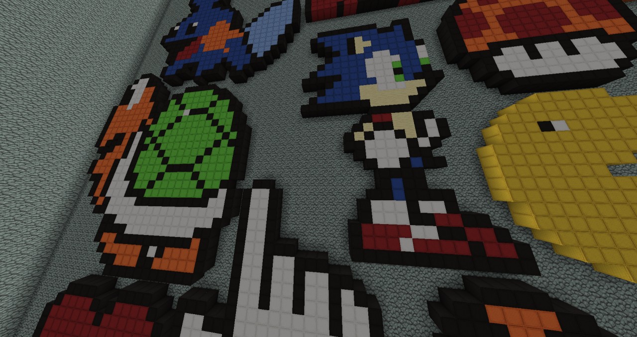 PIXELART WALL Minecraft Map