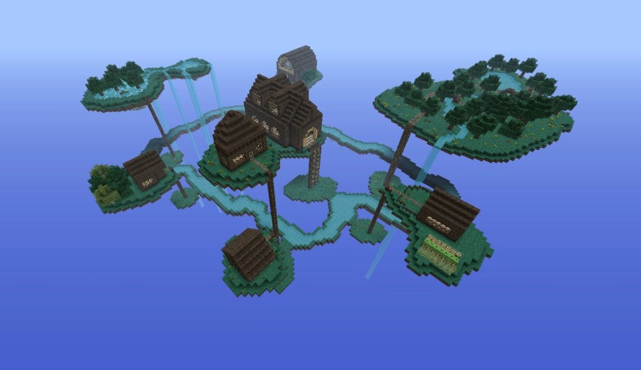 Floating Village by Herobrine1265 Minecraft Map