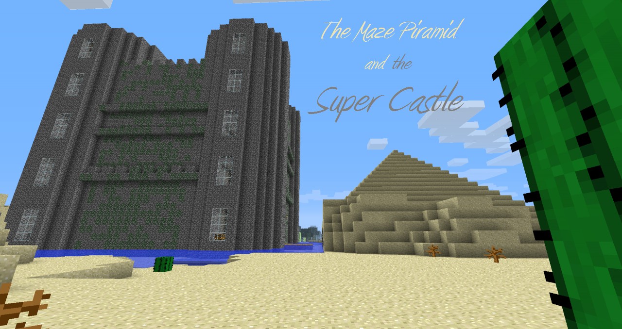 Maze Pyramid and Super Castle Minecraft Map