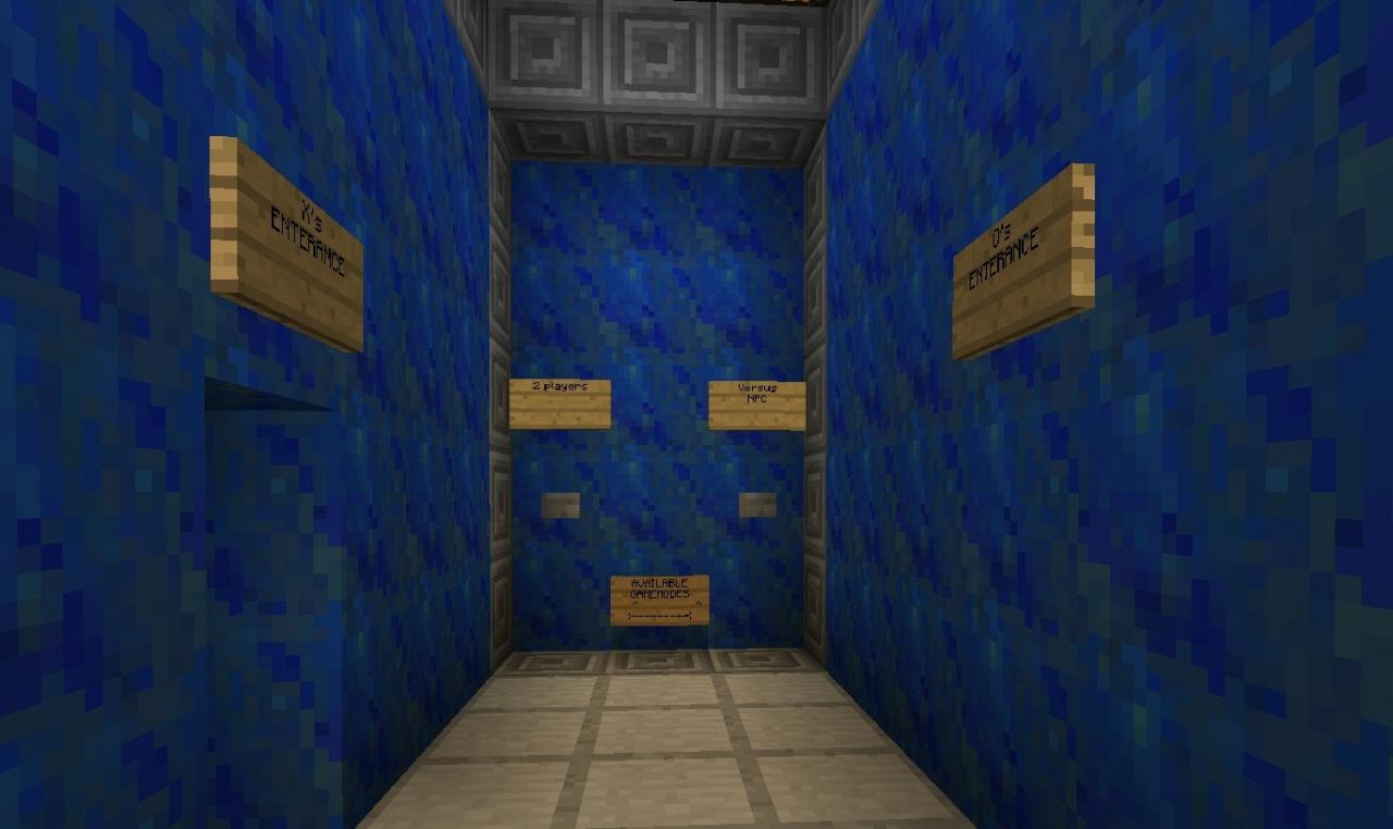 Minecraft Tic Tac Toe - First public redstone creation of MNT Minecraft Map