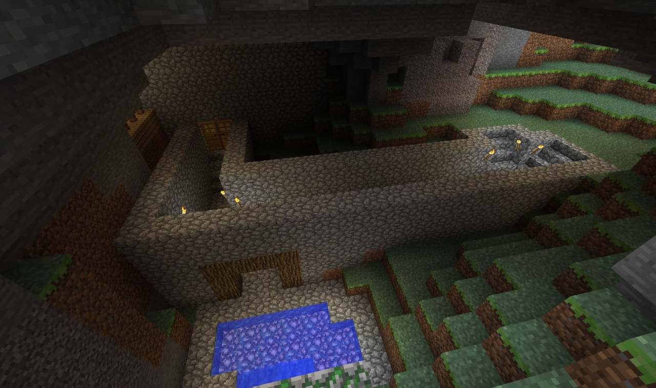 Cool Overhang/Underground house Minecraft Map