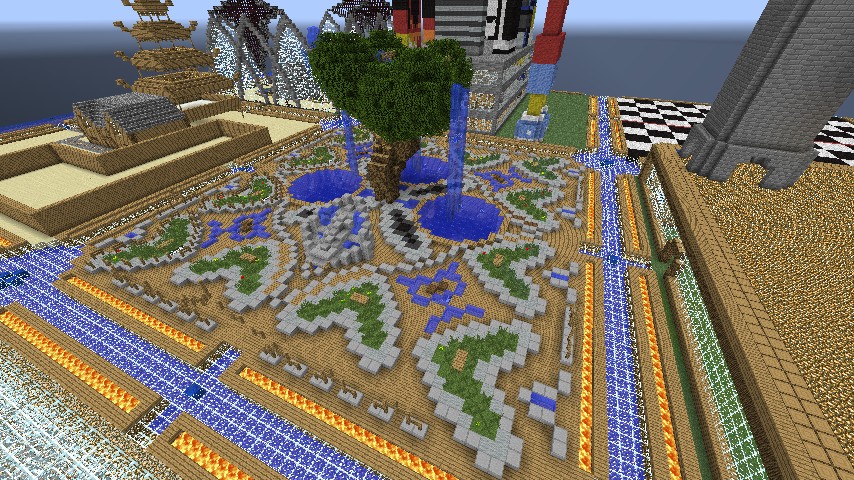 Small garden plot with a tree centrepiece Minecraft Map